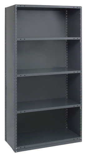 Steel Shelving Unit Closed System Offset Back Panels