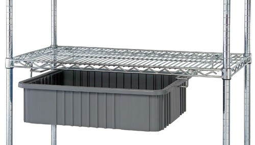 Chrome Wire Shelving Single Bin Drawer Slide - DS18-24