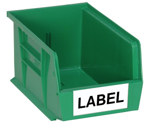 Individual Labels for Plastic Storage Bins - LUS - All Sizes