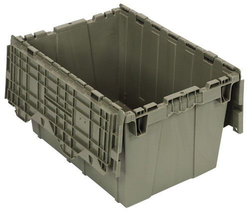 Heavy-Duty Hinged Lid Distribution Container Secure Tote - QDC2115-17