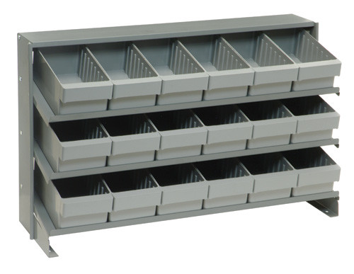 Sloped Pick Rack Shelving - QPRHA-601 - Bench Rack with Drawers