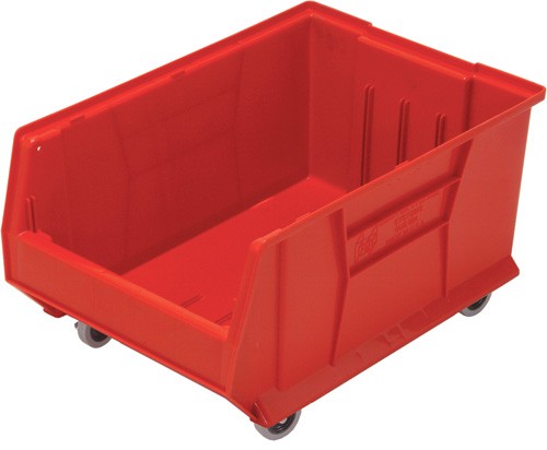 Mobile Stacking Plastic Bin - QUS964MOB - 23-7/8" x 16-1/2" x 11"