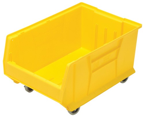 Mobile Stacking Plastic Bin - QUS964MOB - 23-7/8" x 16-1/2" x 11"