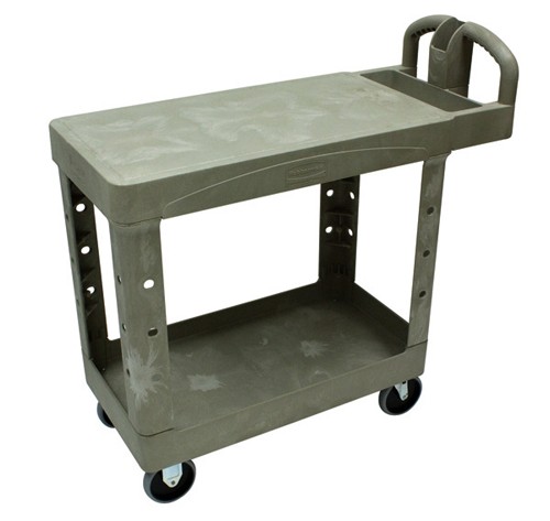 Rubbermaid Heavy-Duty Flat Top Shelf Utility Cart - RCP 4505 BEI | Bin ...