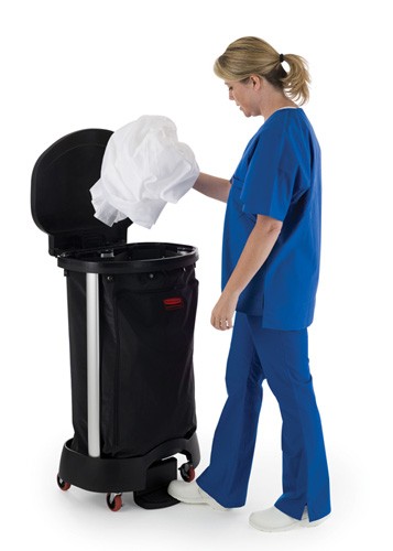 Rubbermaid Step-on Premium Linen Hamper Hospital Waste - RCP 6300 BLA