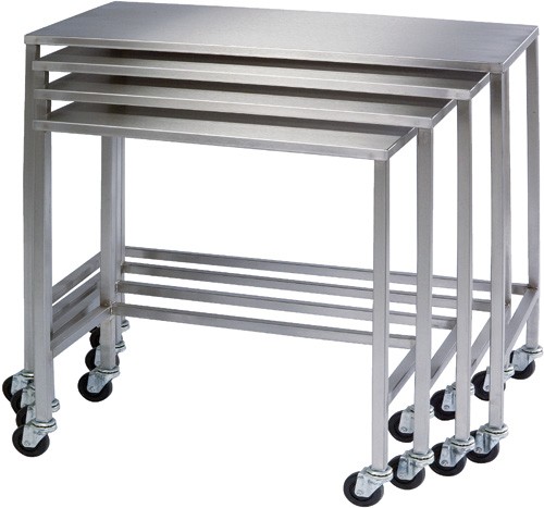 Stainless Steel Nesting Mobile Table - All Sizes Available