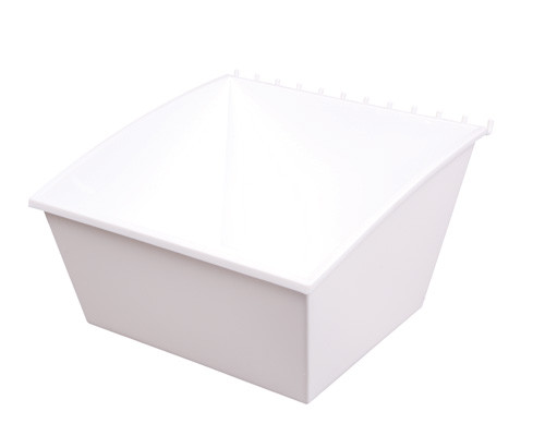 PopBox Tilt Medium Slatwall Slatgrid Plastic Bin Unihook - BPB-05P01