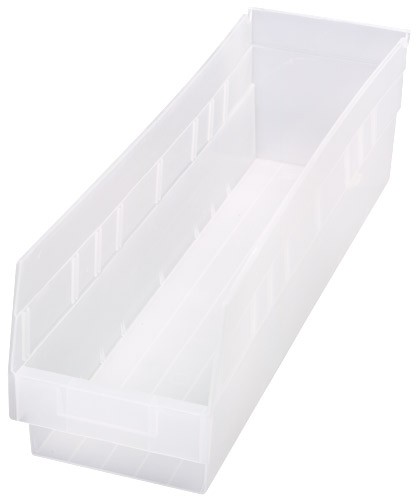 Clear Nesting Plastic Shelf Bins - QSB206CL - 23-5/8" x 6-5/8" x 6"
