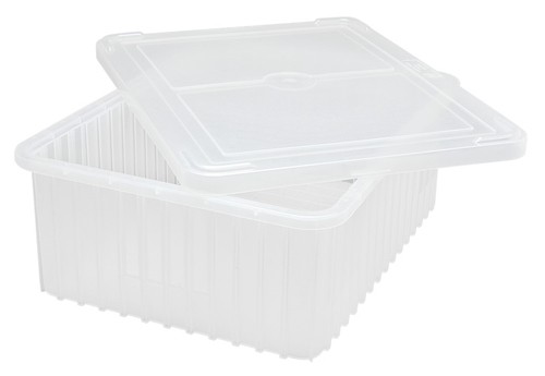Clear Dividable Grid Container Tote - DG93080CL - 22-1/2 x 17-1/2 x 8