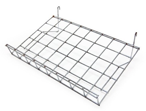 Gridwall Slatgrid Wall Panel Slant Shelf w/ Front Lip - GPSL-1524-000