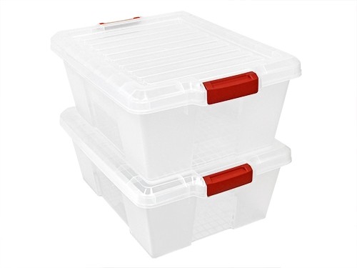 Plastic Latch Containers - LC191507CL - 21 x 15-7/8 x 7-3/4