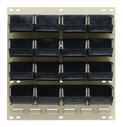 Wall Mount Louvered Panel with Plastic Hang Bins - QLP-1819BG-210-16 ...