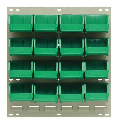 Wall Mount Louvered Panel with Plastic Hang Bins - QLP-1819BG-210-16 ...