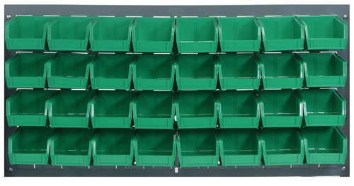 Wall Mount Louvered Panel with Plastic Hang Bins - QLP-3619-220-32