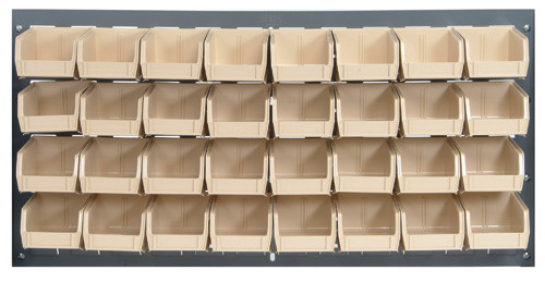 Wall Mount Louvered Panel with Plastic Hang Bins - QLP-3619-210-32