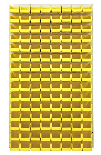 Wall Mount Louvered Panel & Plastic Bins - QLP-3661BG-220-120