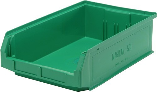 MAGNUM Stacking Plastic Container - QMS531 - 19-3/4 x 12-3/8 x 5-7/8