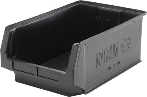 MAGNUM Stacking Plastic Container - QMS532 - 19-3/4 x 12-3/8 x 7-7/8
