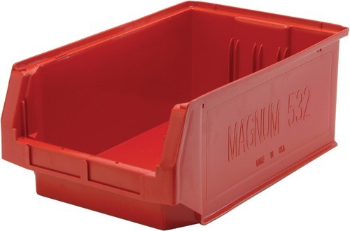 MAGNUM Stacking Plastic Container - QMS532 - 19-3/4 x 12-3/8 x 7-7/8
