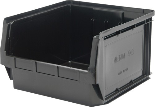 MAGNUM Stacking Plastic Container - QMS543BK - Black Storage Container