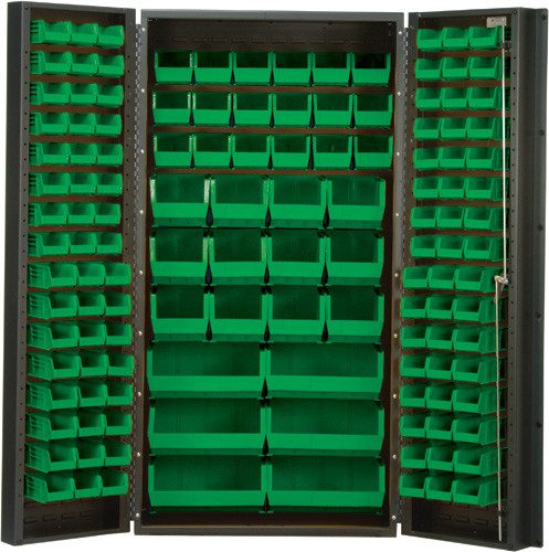 36" Wide Security Storage Cabinet with Plastic Bins - QSC-36