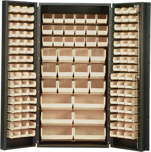 36" Wide Security Storage Cabinet with Plastic Bins - QSC-36 | Bin ...