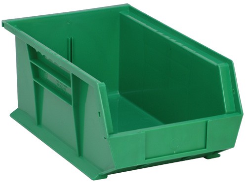 Stack and Hang Plastic Storage Bin - QUS241 - 13-5/8" x 8-1/4" x 6"