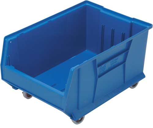 Mobile Stacking Plastic Bin - QUS964MOB - 23-7/8" x 16-1/2" x 11"