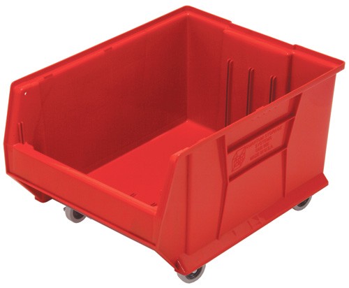 Mobile Stacking Plastic Bin - QUS965MOB - 23-7/8" x 18-1/4" x 12"