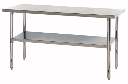 Stainless Steel Work Table with Undershelf - SST-2472U - 24 x 72 x 34