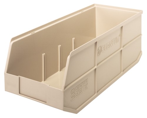 Plastic Stackable Shelf Storage Bins - SSB483 - 20-1/2" x 8-1/4" x 7"
