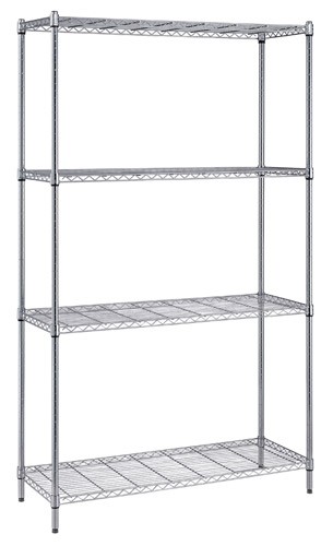 Consumer Grade 4-Tier Wire Shelving Unit - RWR72-1836LD