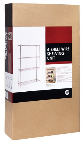 Consumer Grade 4-Tier Wire Shelving Unit - RWR72-1836LD