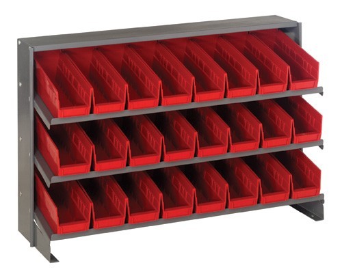 Custodial Storage Sloped Bench Rack & Bins - QPRHA-101