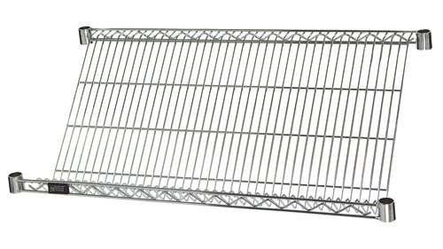 Slanted Sloped Wire Shelves Chrome Wire Shelving - All Sizes