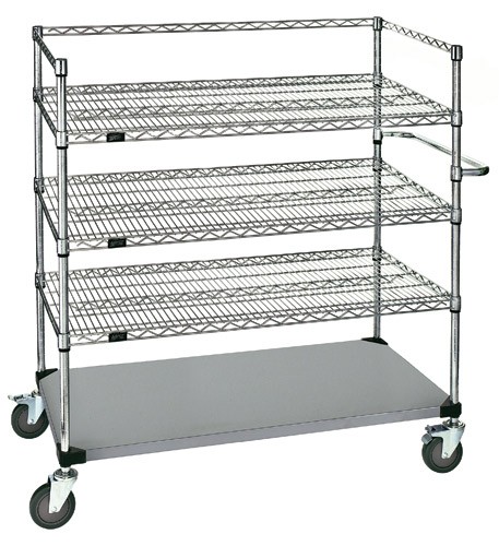 Stainless Steel 4-Shelf Open Surgical Case Cart - All Sizes Available