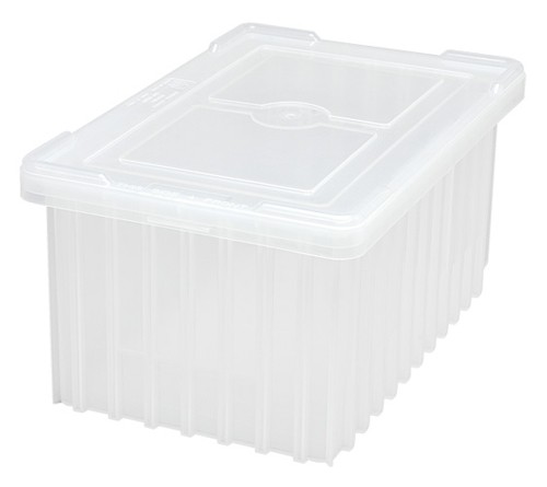 Clear Dividable Grid Container Tote - DG92080CL - 16-1/2 x 10-7/8 x 8