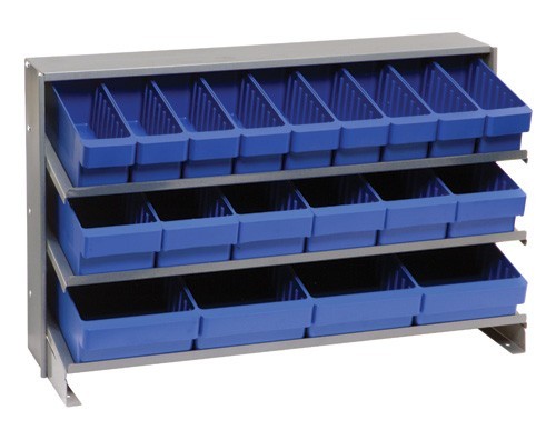 Sloped Pick Rack Shelving - QPRHA-567 - Bench Rack with Drawers