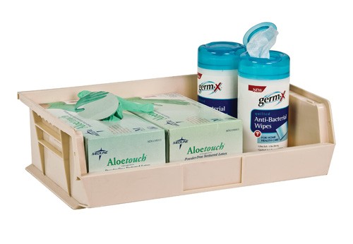 Stack Hang Medical Supplies Storage Bin - QUS245 - 10-7/8 x 16-1/2 x 5