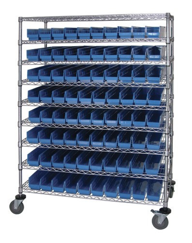 Catheter Carts Medical Storage Bins Shelving - WRC9-2448-105