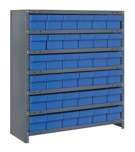 Closed Steel Shelving Bin System - CL2439-603 - 24" x 36" x 39"