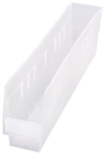 Clear Medical Catheter Storage Bins - QSB205CL - 23-5/8 x 4-1/8 x 6
