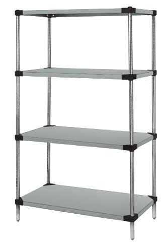 Galvanized Steel 4-Solid Shelf Unit - WR54-1436SG - 14 x 36 x 54
