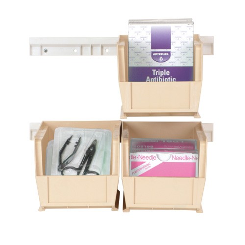 Medical Storage Bins & Wall Mount Rails - HNS230 - 10-7/8 x 5-1/2 x 5