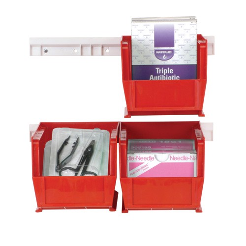 Medical Storage Bins & Wall Mount Rails - HNS230 - 10-7/8 x 5-1/2 x 5
