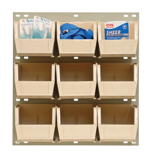 Medical Storage Bins Central Supply Wall System - QLP-1819BG-230-9