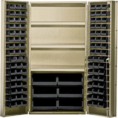 36" Secure Medical Storage Cabinet Plastic Bins & Shelves - QSC-BG-36S ...