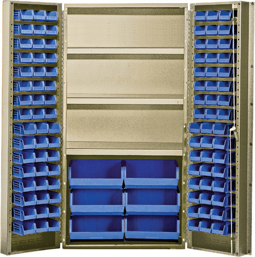 36" Secure Medical Storage Cabinet Plastic Bins & Shelves - QSC-BG-36S ...