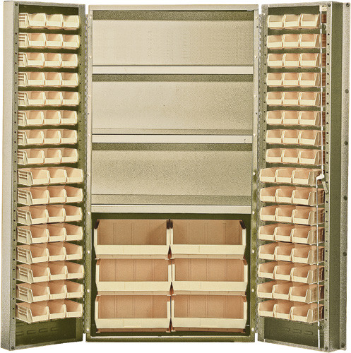 36" Secure Medical Storage Cabinet Plastic Bins & Shelves - QSC-BG-36S ...