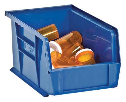 Stack & Hang Plastic Medical Storage Bin - QUS221 - 9-1/4" x 6" x 5"